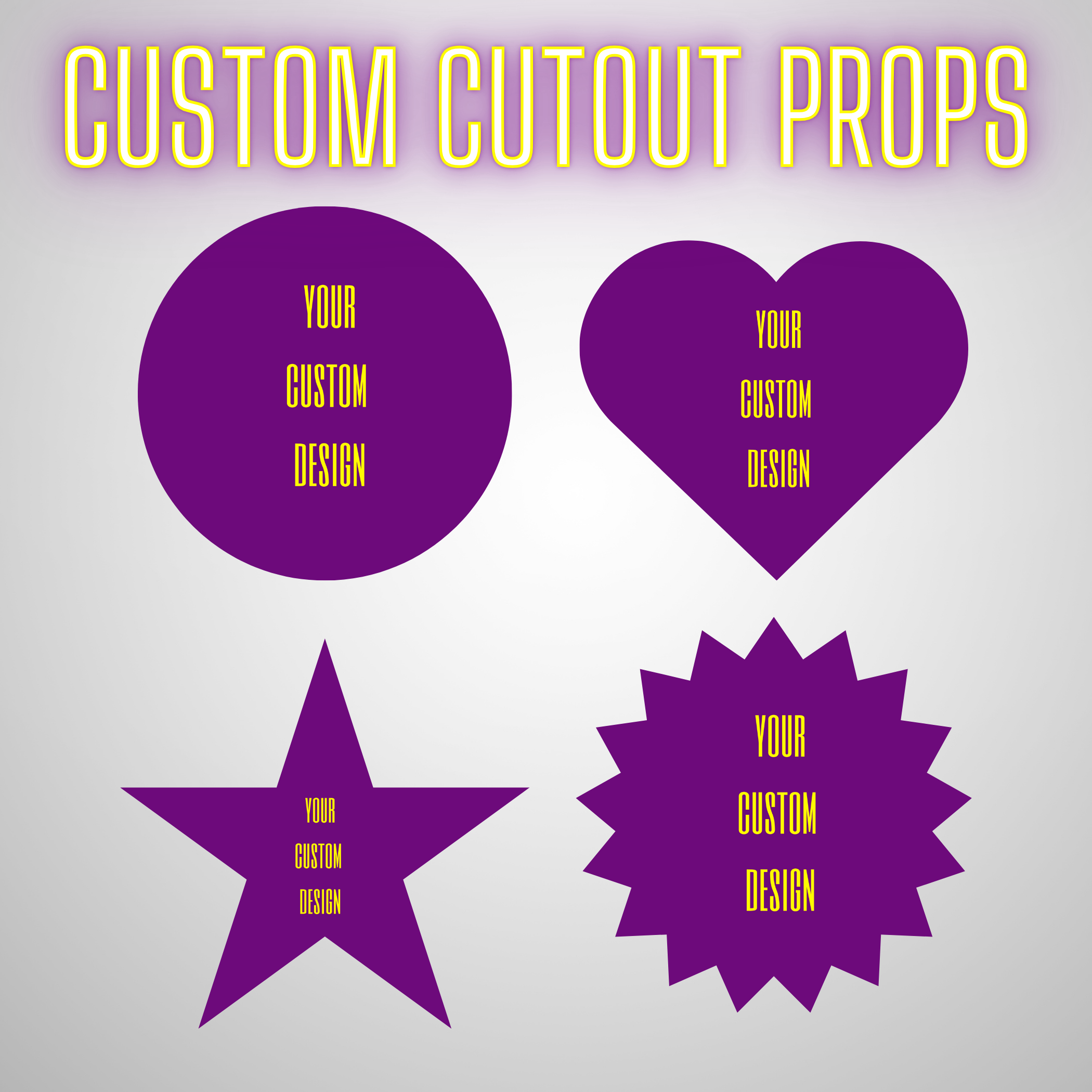CUSTOM CUTOUT PROPS – Jenny Bees Party On A Budget LLC